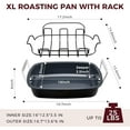 Extra Large Turkey Roasting Pan with Rack (U-Shaped), 18.7×13.6 Inch ...