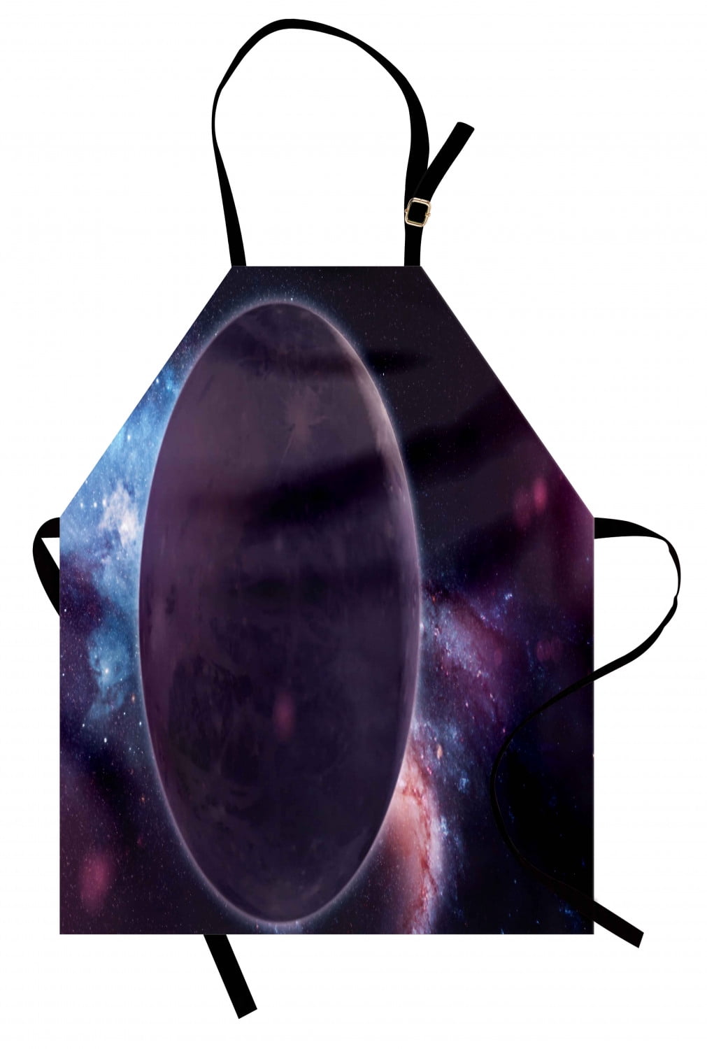 Outer Space Apron, Dark Side of Dwarf Planet of Pluto and Backdrop with ...