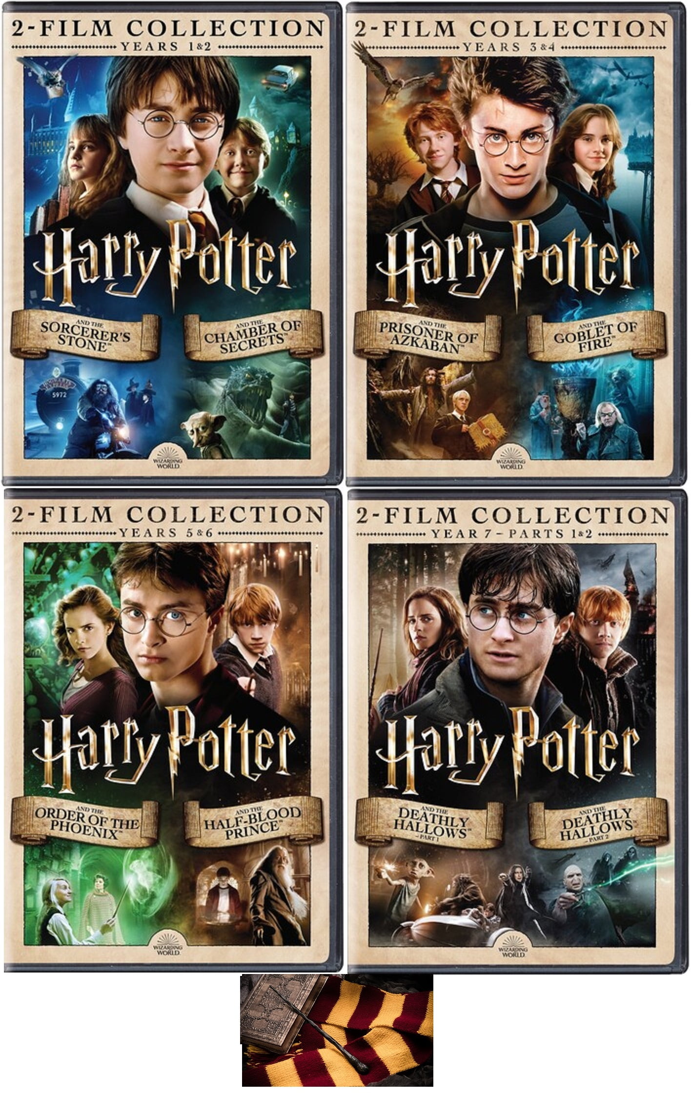 Brandclub - Harry Potter Complete 8 Movie Collection Years 1-7 DVD Set Includes Glossy Print ...