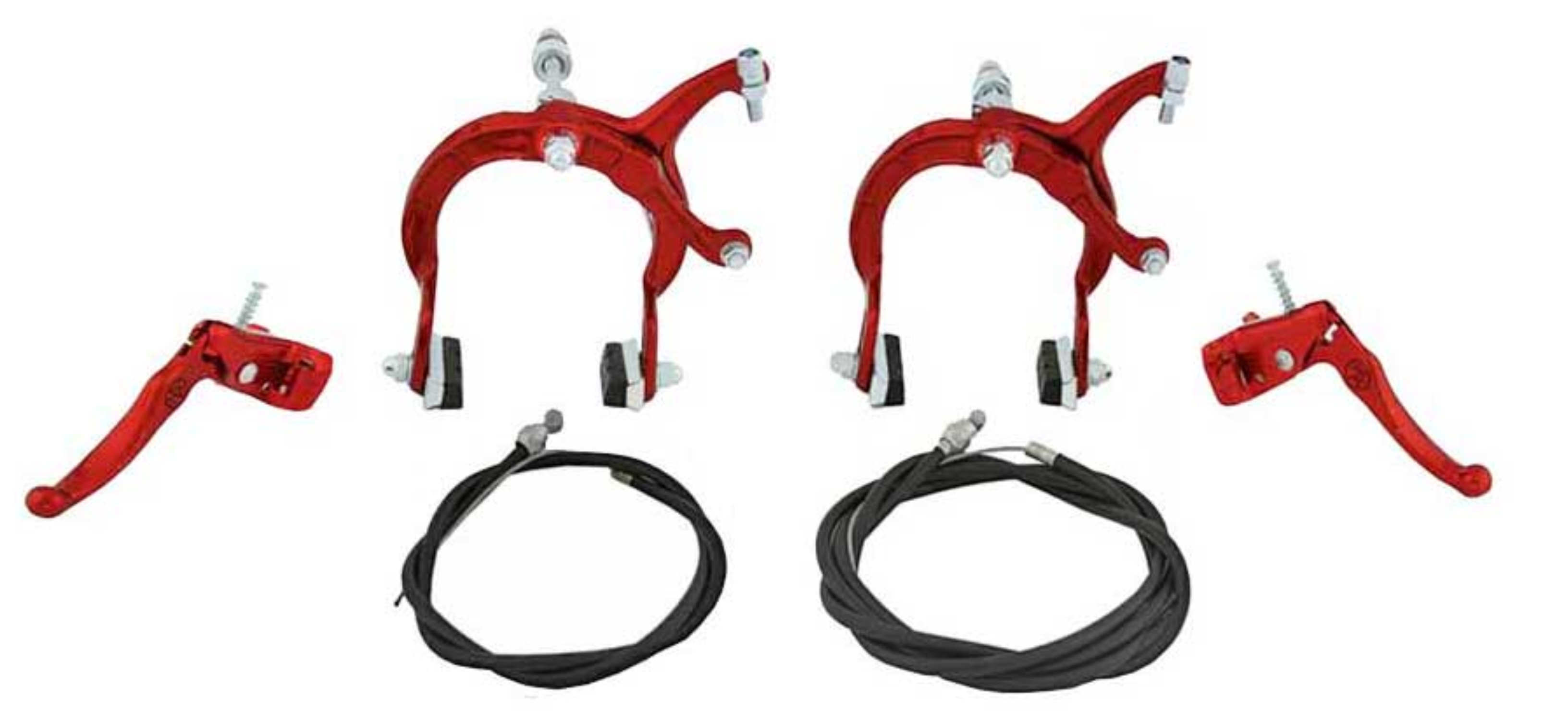 Red Alloy Bike Mx Brake Set. Front and Rear Bicycle Brake set Bike ...