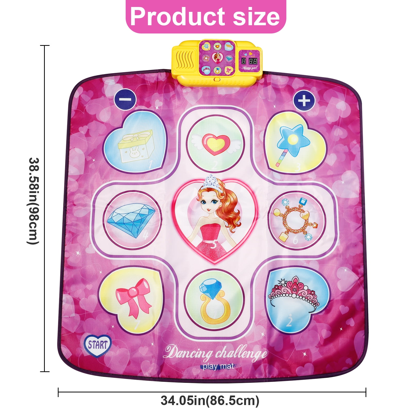 Buy NETNEW Dance Mat Toys for Girls Ages 3-10, Dance Game Pad with LED ...