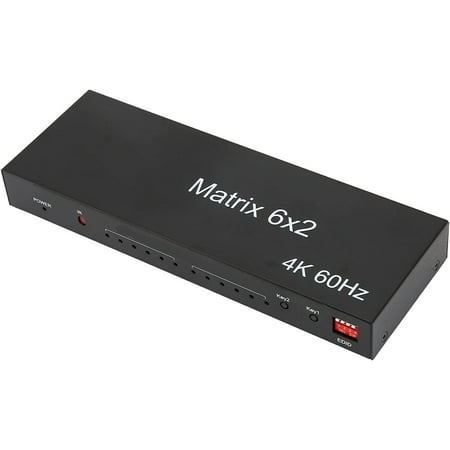 4K 6x2 HDMI Matrix Switch, 3D HDCP2.2 6 Input 2 Output HDMI 2.0 Audio ...