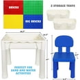 Building Blocks Table for Kids 7 in 1 Activity Table Set for Toddler, with Chair & 2 Hanging ...