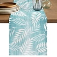 Aquatic Fronds Table Runner 13x108 Inch Turquoise Teal Leaf Plant ...
