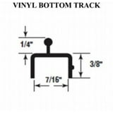 "Standard White Vinyl Sliding Screen Door Track, 72"" Replacement ...