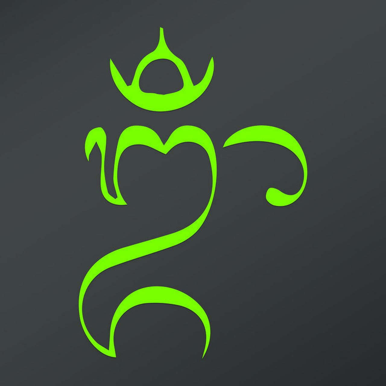 OM Symbol In Balinese Script Decal Sticker | 5-Inches By 3.5-Inches ...