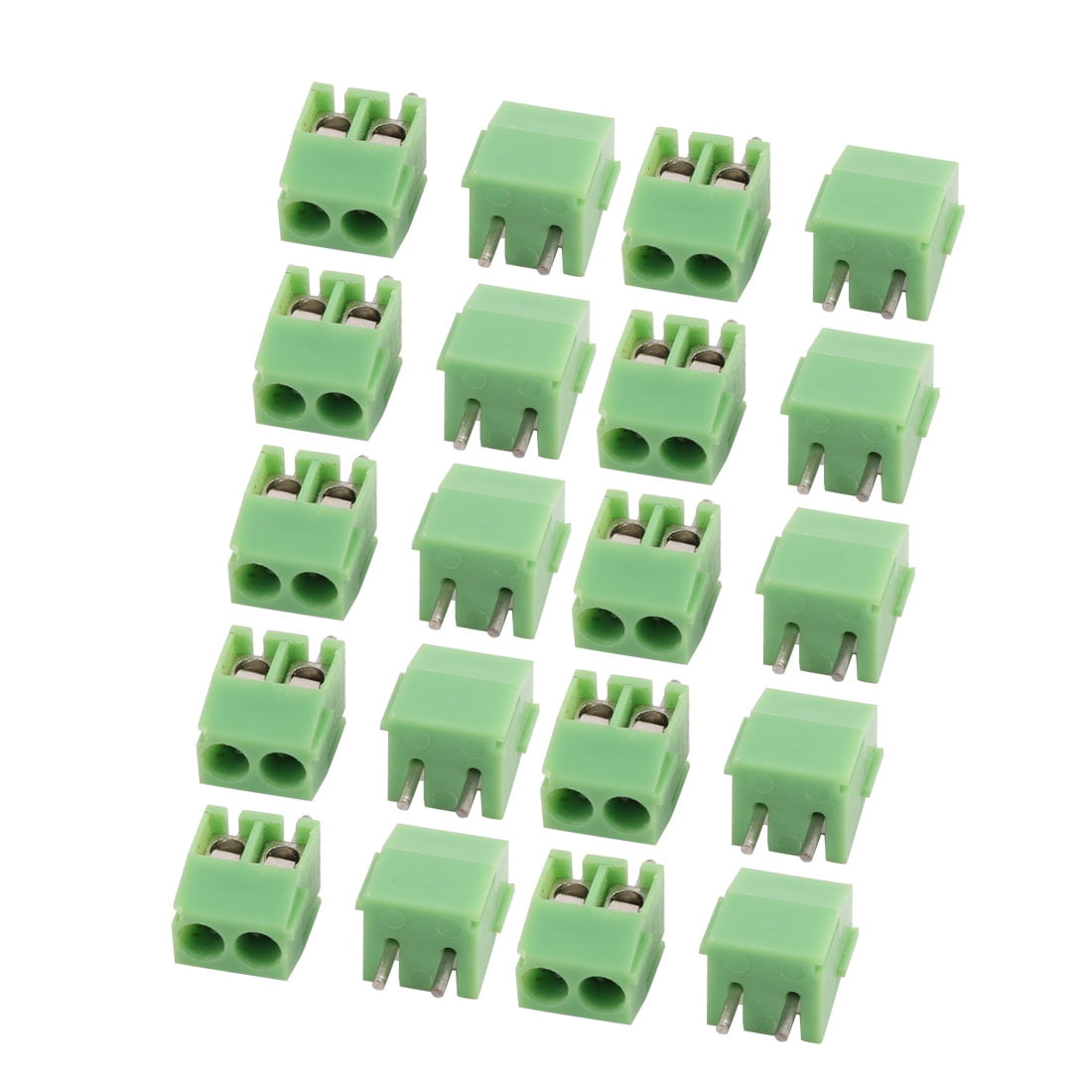 20PCS 300V 10A 3.50mm Pitch 2P Male PCB Screw Terminal Block Connector ...
