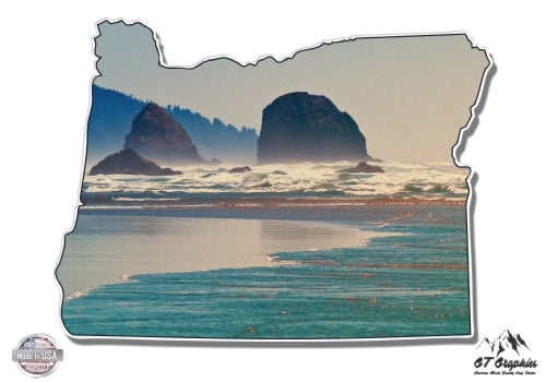 Oregon Coast Pacific Northwest I Love Oregon - 3" Vinyl Sticker - For ...