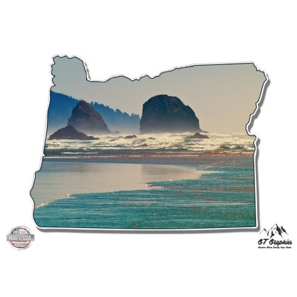 Oregon Coast Pacific Northwest I Love Oregon - 3" Vinyl Sticker - For ...