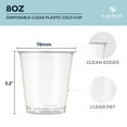 Hakoware Disposable 8 oz Ultra Clear Recyclable Plastic Cups for Cold ...