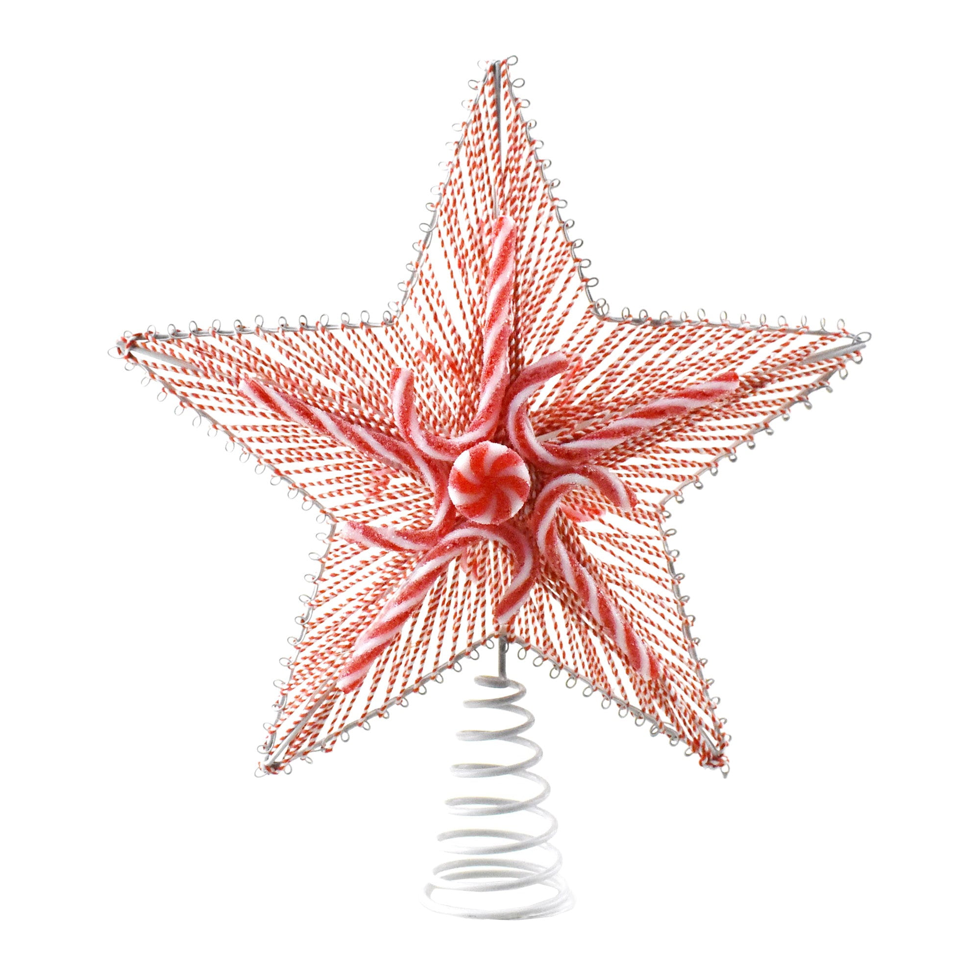 Peppermint Christmas Star Tree Topper, 11-Inch - Walmart.com