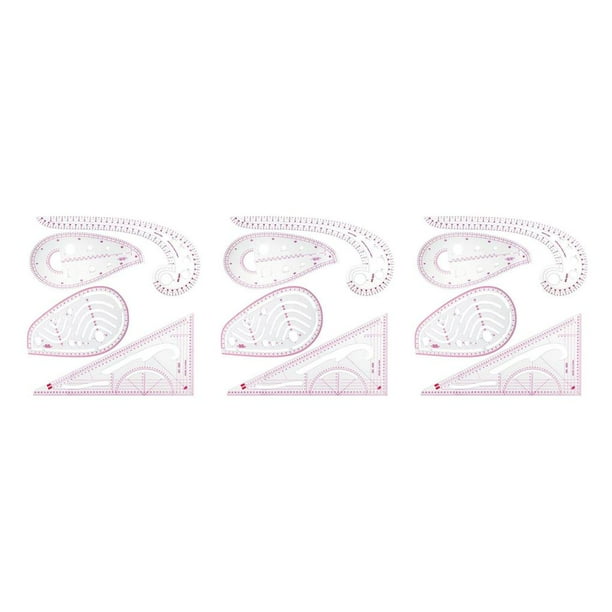 Billuyoard 4 Pieces Pattern Sewing Ruler Curve Calibrated Manual Half ...