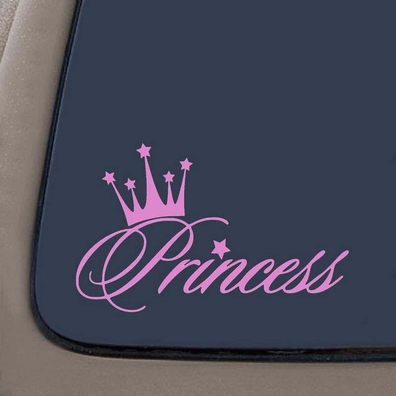 Princess Crown Decal Sticker | 7.5-Inches By 4.5-Inches | Light Pink ...