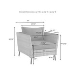 Crosley Richland 5 Piece Wicker Patio Fire Table Set in Gray and Black ...