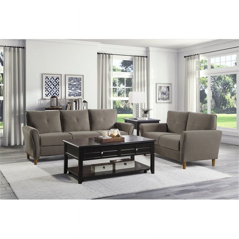 Aidan Velvet Tufted Sofa | Baci Living Room