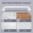 20 Inch Shower Grab Bar 1.25" Dia, White Anti Slip Bathroom Grab Bar ...