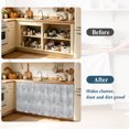 Cabinet Curtain 35''W x 35''L, Animal Leather Under Sink Curtain Drapes ...