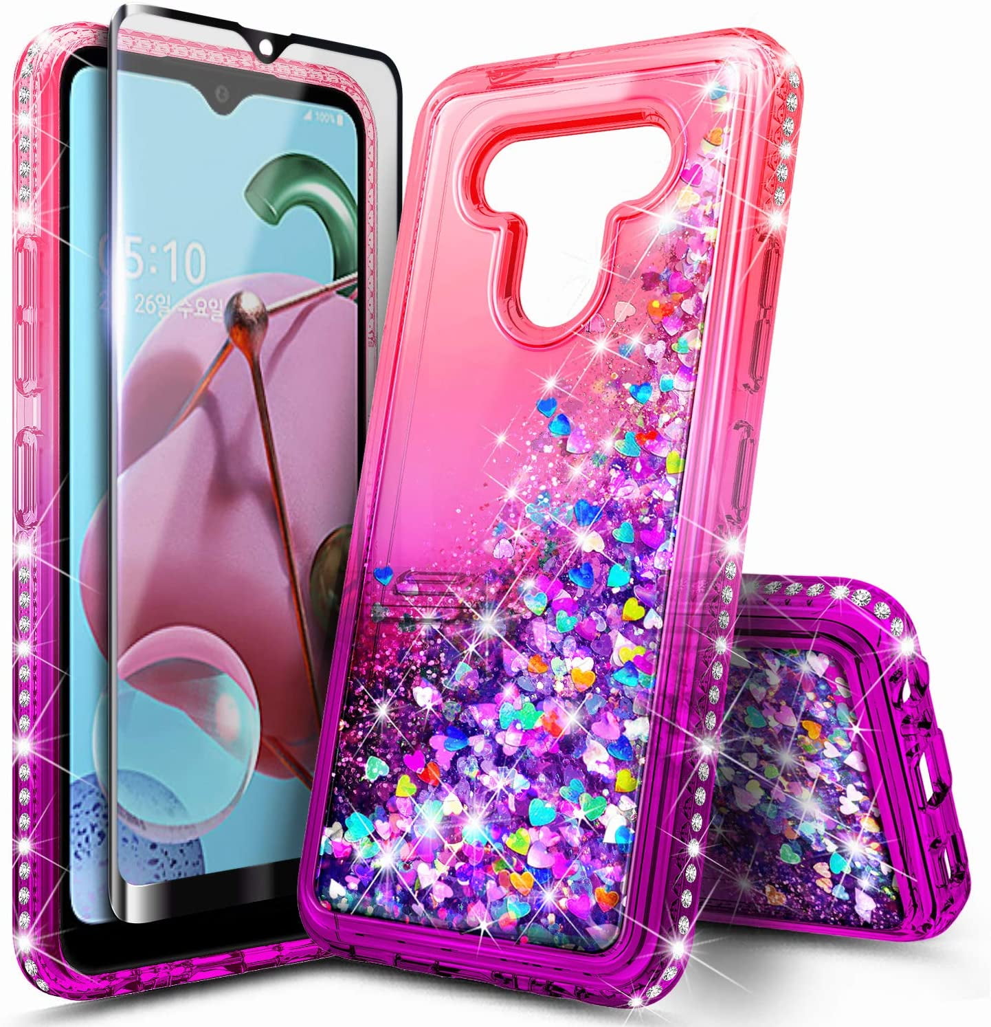 Nagebee Case for LG K51, LG Q51 / Reflect with Tempered Glass Screen ...