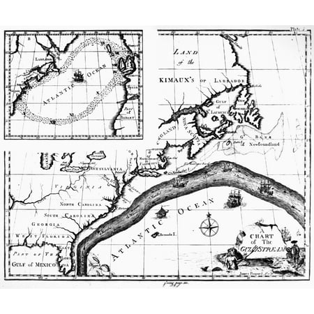 Gulf Stream: Map, 1786. /Nchart Of The Gulf Stream Published By ...