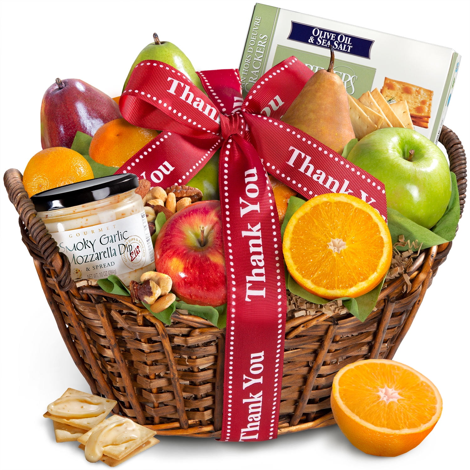 Golden State Fruit Fresh Fruit, Cheese, Salami Gift Basket with Thank ...