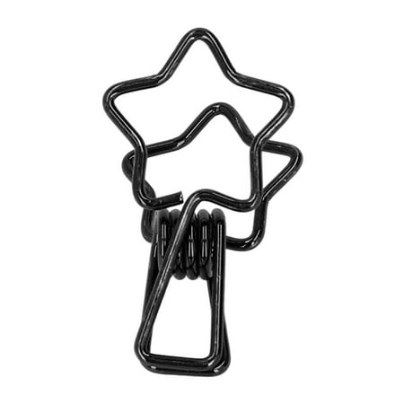 Small Binder Paper Clips, Cutout Long Tail Binder Clips Star Shape ...
