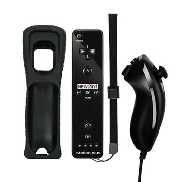 TekDeals Wireless Wii Remote and Nunchuck Controller Set, Motion Plus ...