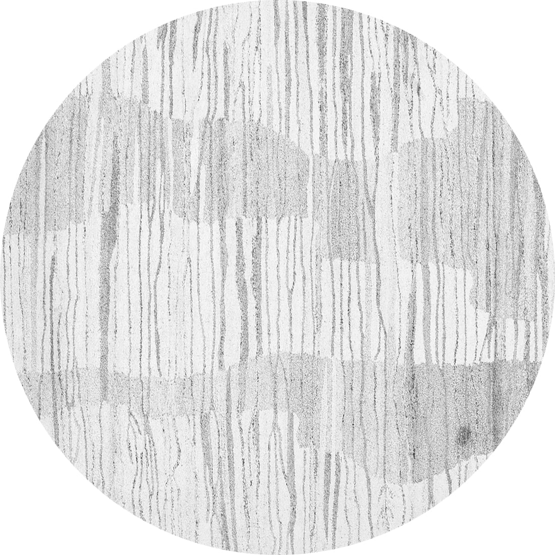 Ahgly Company Indoor Round Solid Gray Modern Area Rugs, 8' Round ...