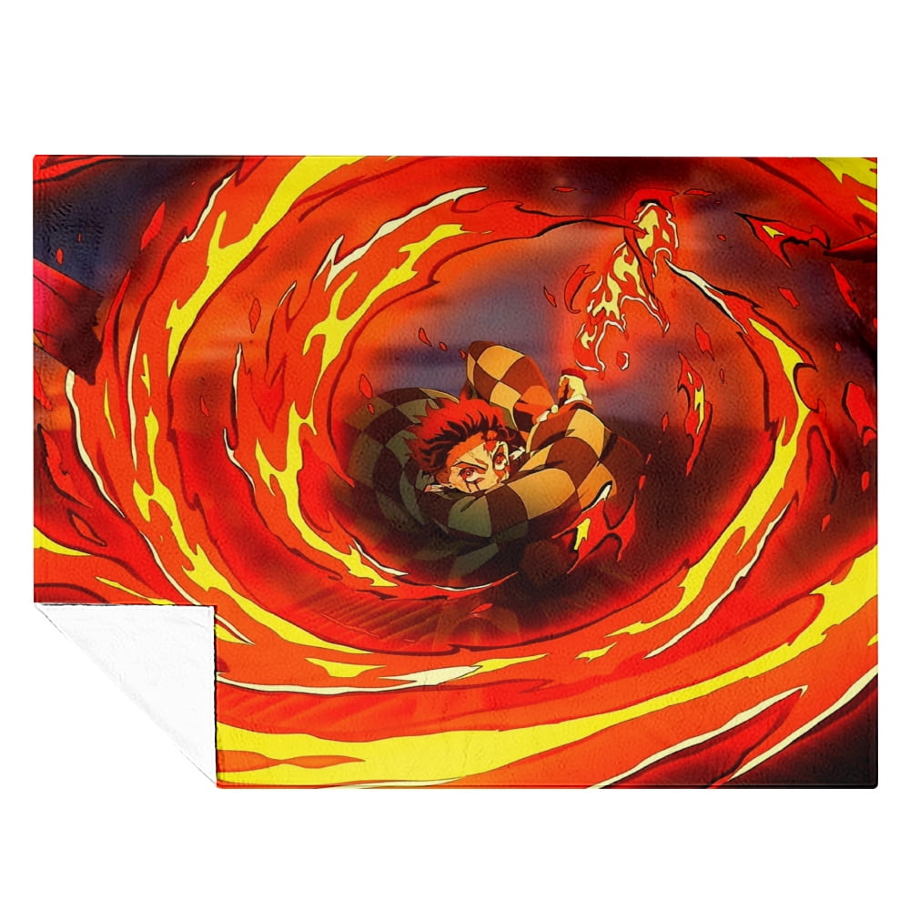Demon Slayer Super Soft Blanket Ultra-Soft Checkered Blanket Warm ...