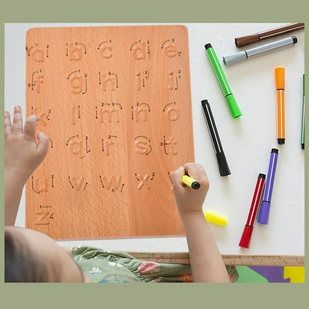 Kid's Early Education Puzzle Woode Concave Braille Writing Number ...