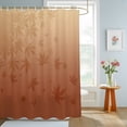 Bathroom Shower Curtain Thanksgiving Maple Leaves Silhouette Waterproof ...