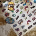 2 Pieces Comic Letter Nail Art Stickers - Creative Nail Wraps for ...