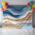 Blue Beige Moire Backdrop for Photography, Fabric Photo Background ...