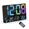 Digital Wall Clocks Large Numbers Display, 11.4"Digital Alarm Clock ...