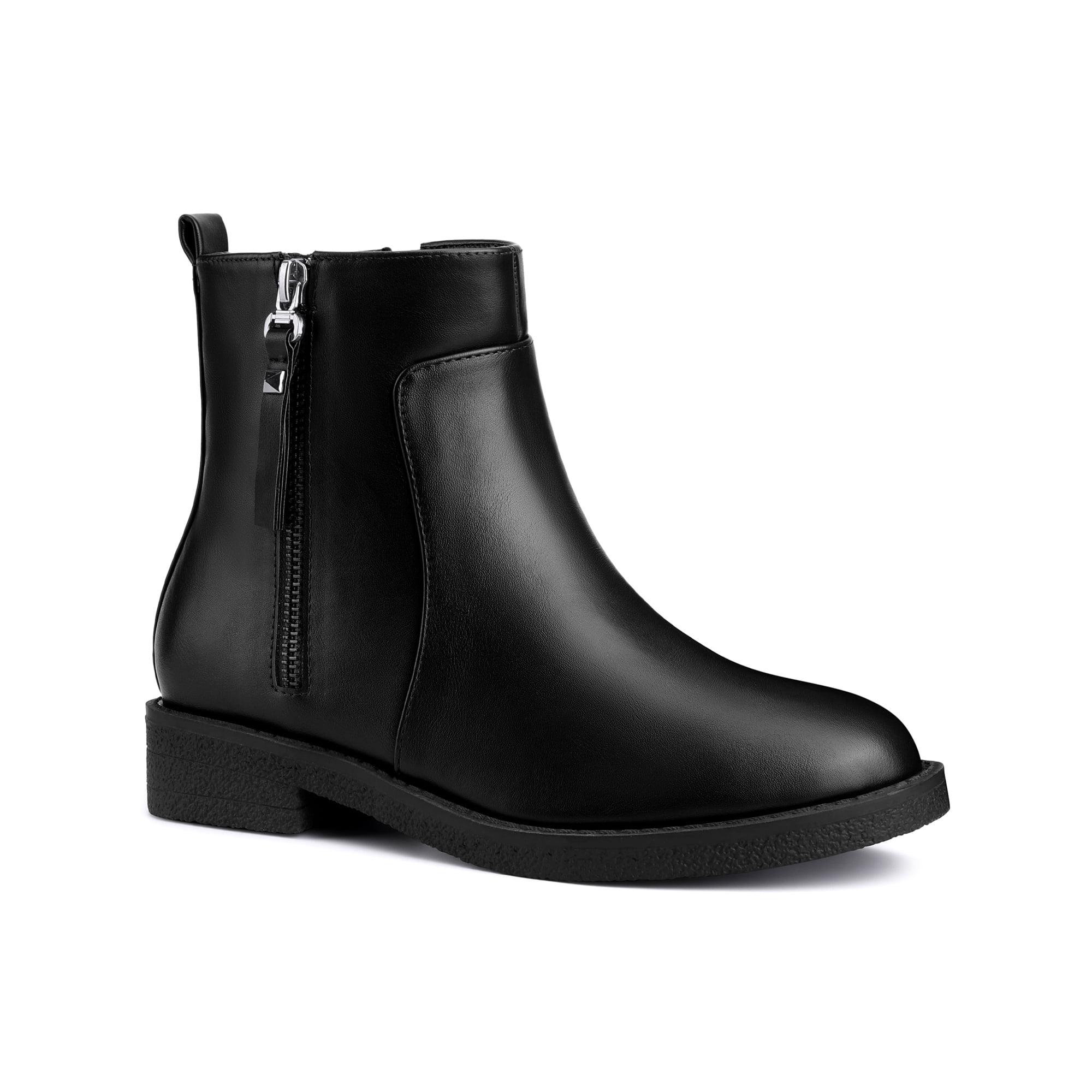 Click here for Blissful Step Womens Ankle Boots Faux Leather Low... prices