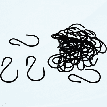 FASTENER TREE 30 Pack S Hooks, 3.5x2.4 Carbon Steel S Hanging Hooks ...