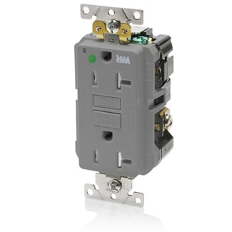 Leviton GFWT2-HGG 20A-125V Extra-Heavy Duty Hospital Grade Tamper ...