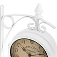 Iron Round Wall Hanging Double Sided Two Faces Station Clock Round ...