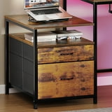 Uforic L Shape Desk with LED Light & 6 Drawers - Walmart.com