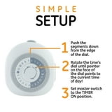 GE 24-Hour Heavy Duty Indoor Plug-In Mechanical Timer, 1 Grounded ...