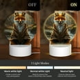 Daiia Streamside Meditating Fox Pattern Acrylic Night Light, LED Touch ...