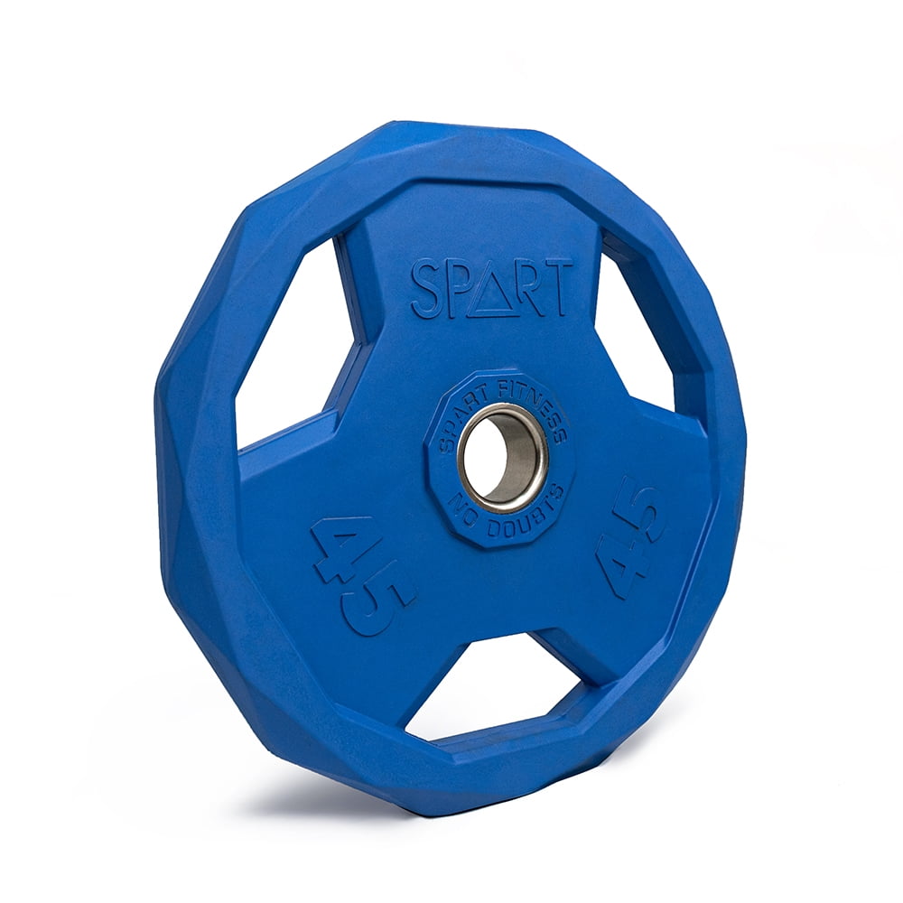 SPART Color Coded Diamond Weight Plate 2-Inch Rubber Coated Olympic ...