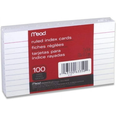Mead Ruled Index Note Cards, 3 x 5 in., 100 Count, Pack of 12, Line ...