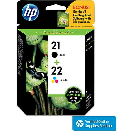 Hewlett Packard Hp 21/22 Ink Cartridge Combo Pack W/hall - Walmart.com