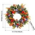 Artificial Spring Wreath 17.7Inch Wreath for Front Door Garden ...