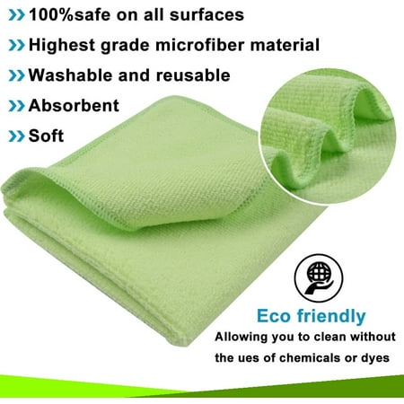 Microfiber Best Green Cleaning Cloth Multipurpose Janitorial Supplies ...