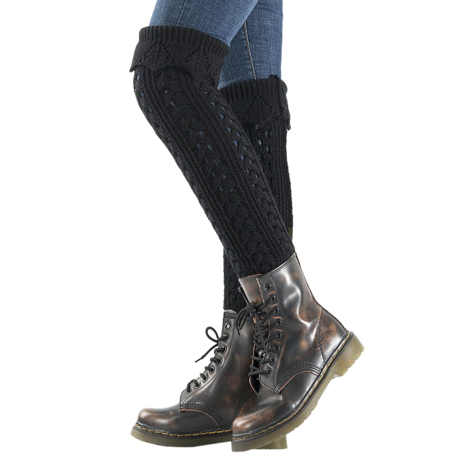 Puawkoer Girls Leggings Long Leg Warmer Womens Men 80s Party Ribbed