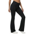 BALEAF Women's Tall Flare Leggings 34" Tummy Control Crossover High ...
