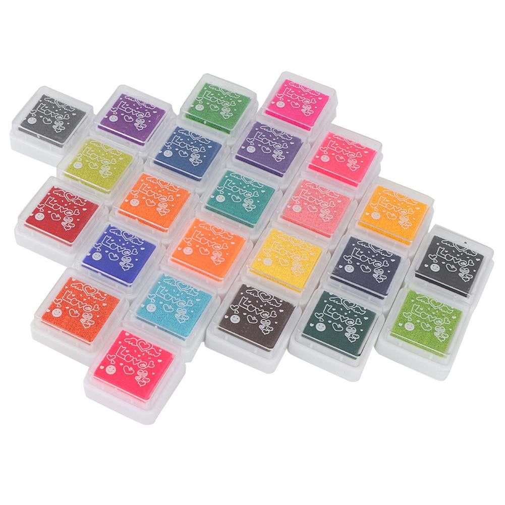 Domqga Inkpad, Ink Pad, 24 Colors DIY Cute Colorful Ink Pad Stamp ...