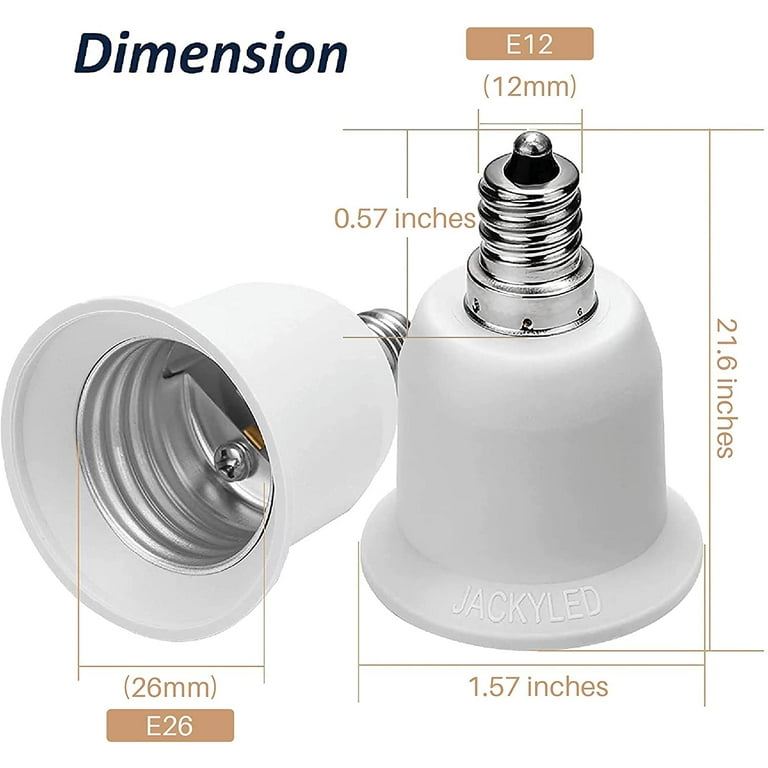 E12 To E26 Chandelier Light Socket Adapter Pride LED, 47% OFF