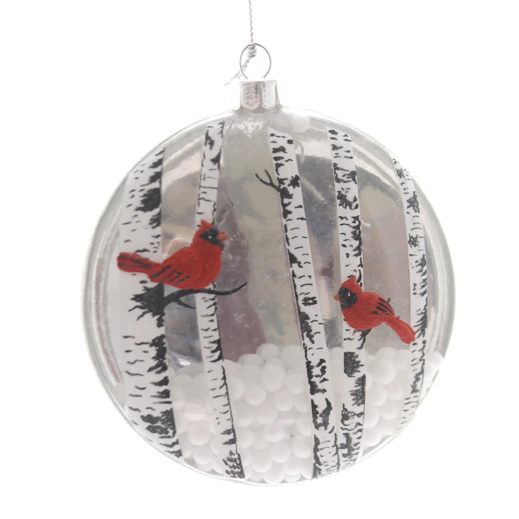 Holiday Ornaments CARDINAL DISC ORNAMENT Glass Department 56 4054376 ...